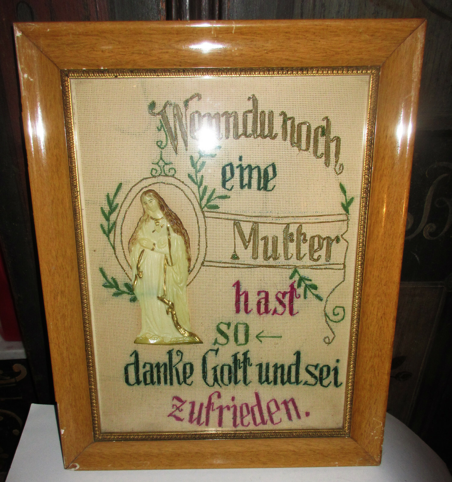 2 ANTIQUE VICTORIAN Sampler Bavarian GERMAN PUNCH PAPER NEEDLEWORK ...