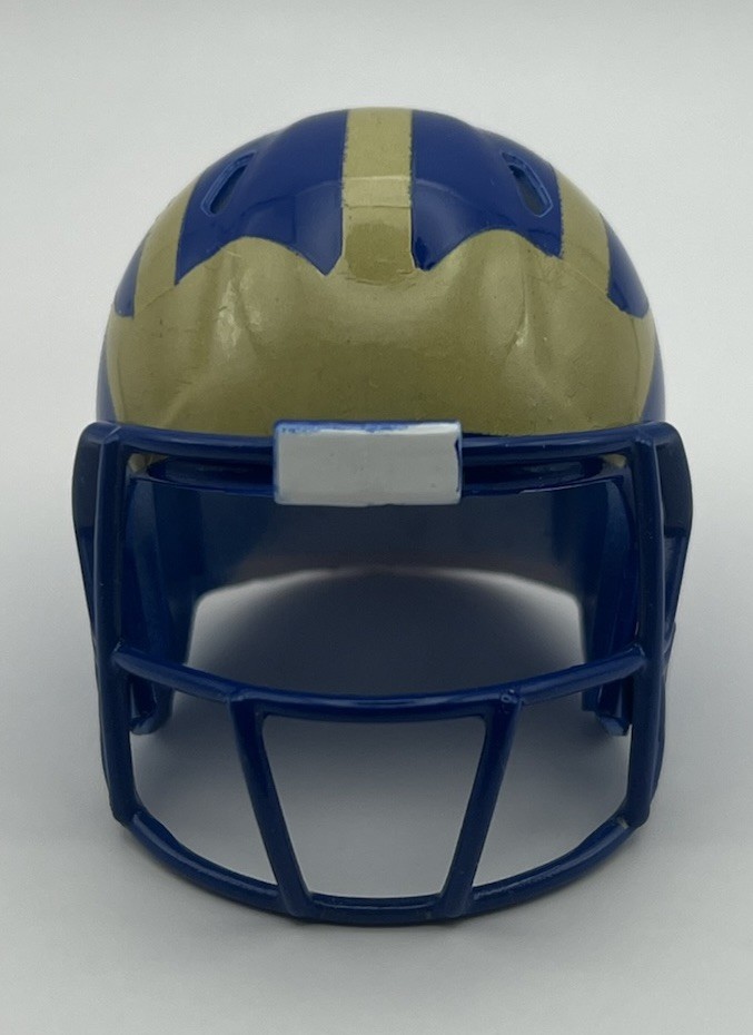 Custom Delaware Blue Hens Pocket Pro Helmet Blue Conference-USA Winged ...