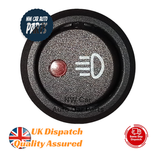 Car Van Truck 5 X 23mm On Off Rocker Switch Round 12V Red Led Fog Light ...
