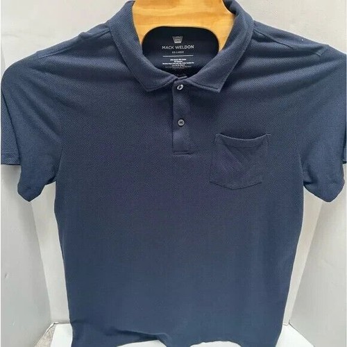 Mack Weldon For Daily Wear Stretch Vented Navy Mesh Polo Size XXL | eBay