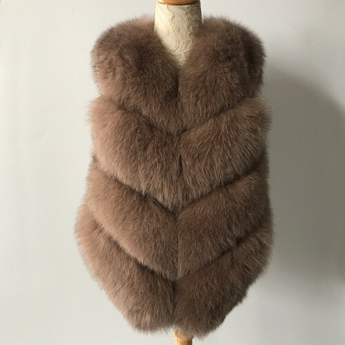 Women Fur Vest Real Natural Fur Vest Coat Real Jacket Real Fur Jacket ...