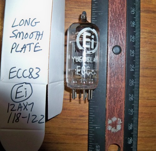 Strong Ei Yugoslavia Long SMOOTH Gray Plate 12AX7 / ECC83 Tube - 118/ ...