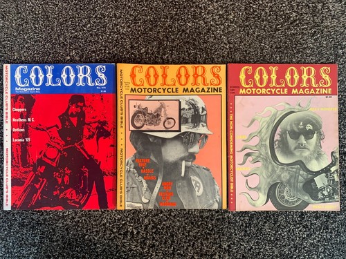 Lot of 3 Colors Motorcycle Magazines Including Volume 1 #1 Biker Pre ...