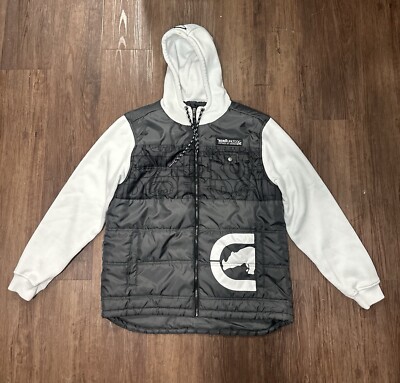 ECKO Unltd Unlimited Jacket Mens Large Hybrid Puffer Hooded Full Zip ...