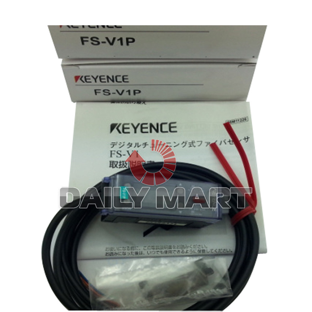KEYENCE NEW FS-V1P FIBER OPTIC SENSOR AMPLIFIER PHOTOELECTRIC CABLE ...
