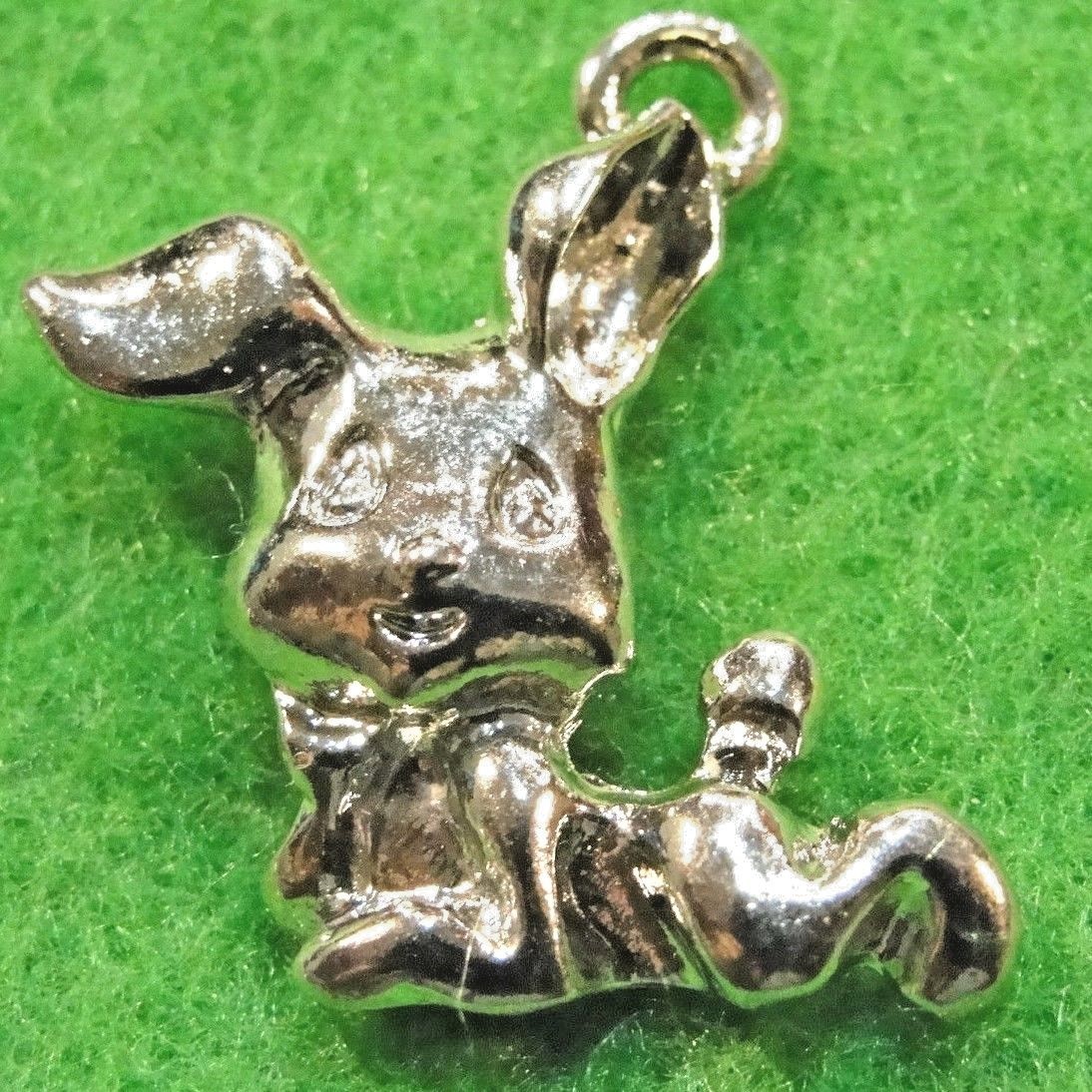 15Pcs. Tibetan Bright Silver-Plated RABBIT Charms Pendants Earring ...