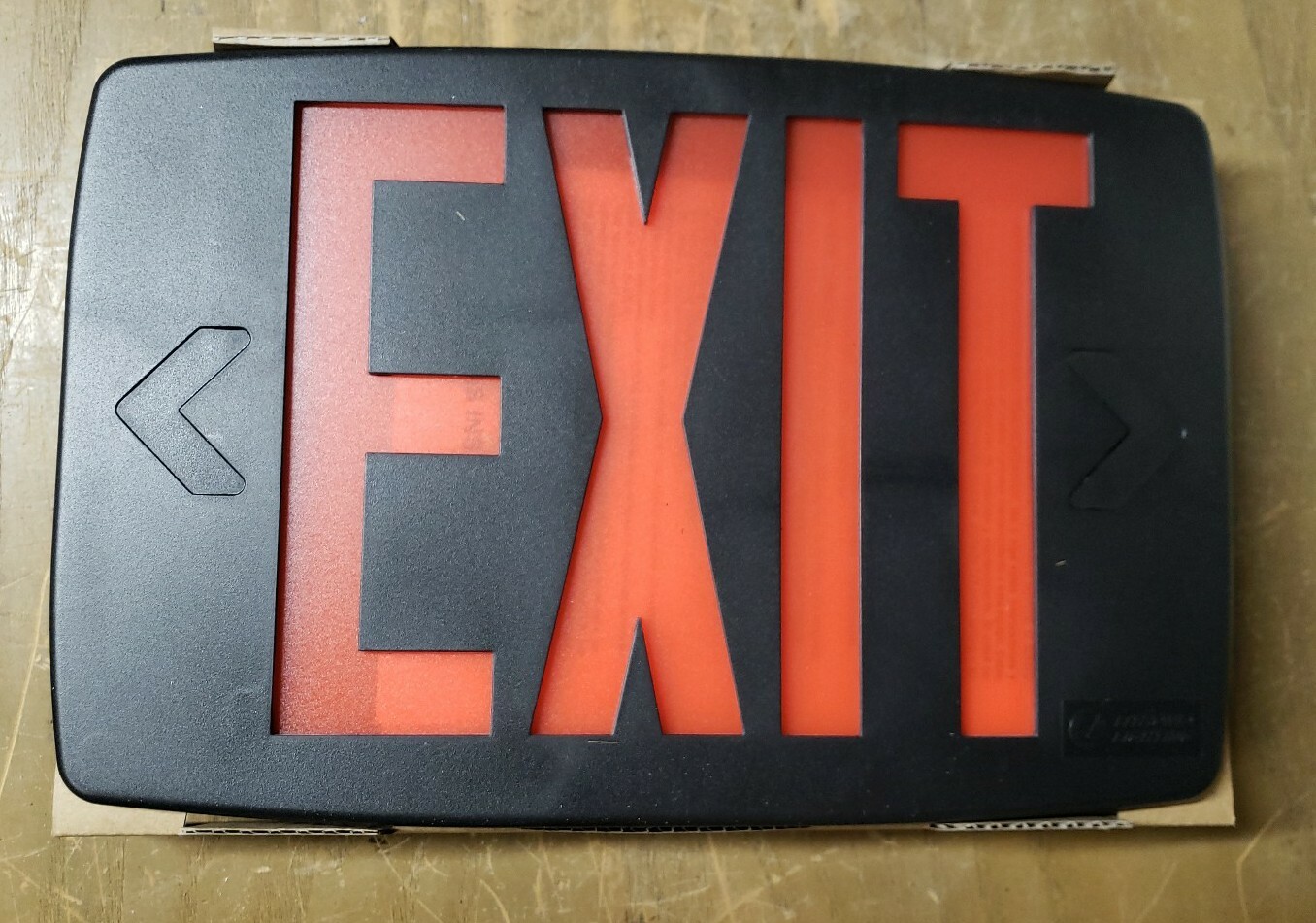 LED Exit Sign Lithonia LQM S 3 R 120/277 EL N SD M6 1Z-1862-E3 | eBay