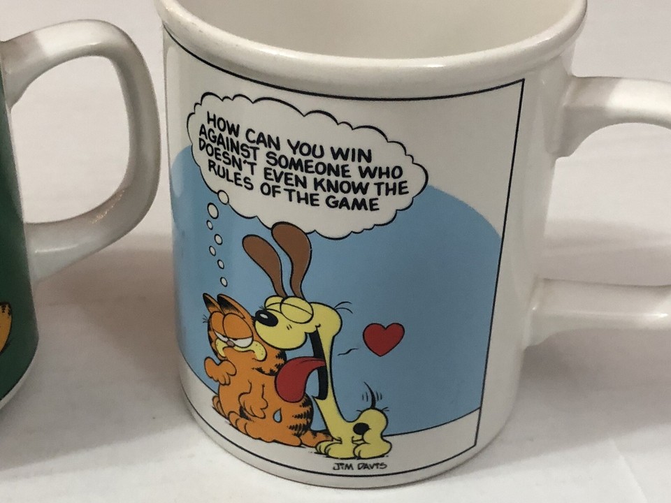 Vintage Enesco Garfield / Odie Coffee / Tea Mugs Cups Lot / Set of 3 ...