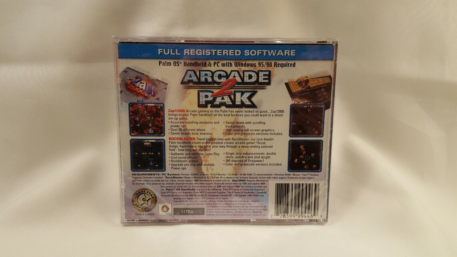 Arcade 2 Pak (Global Star) / CD-ROM / PALM OS HANDHELD & PC | eBay