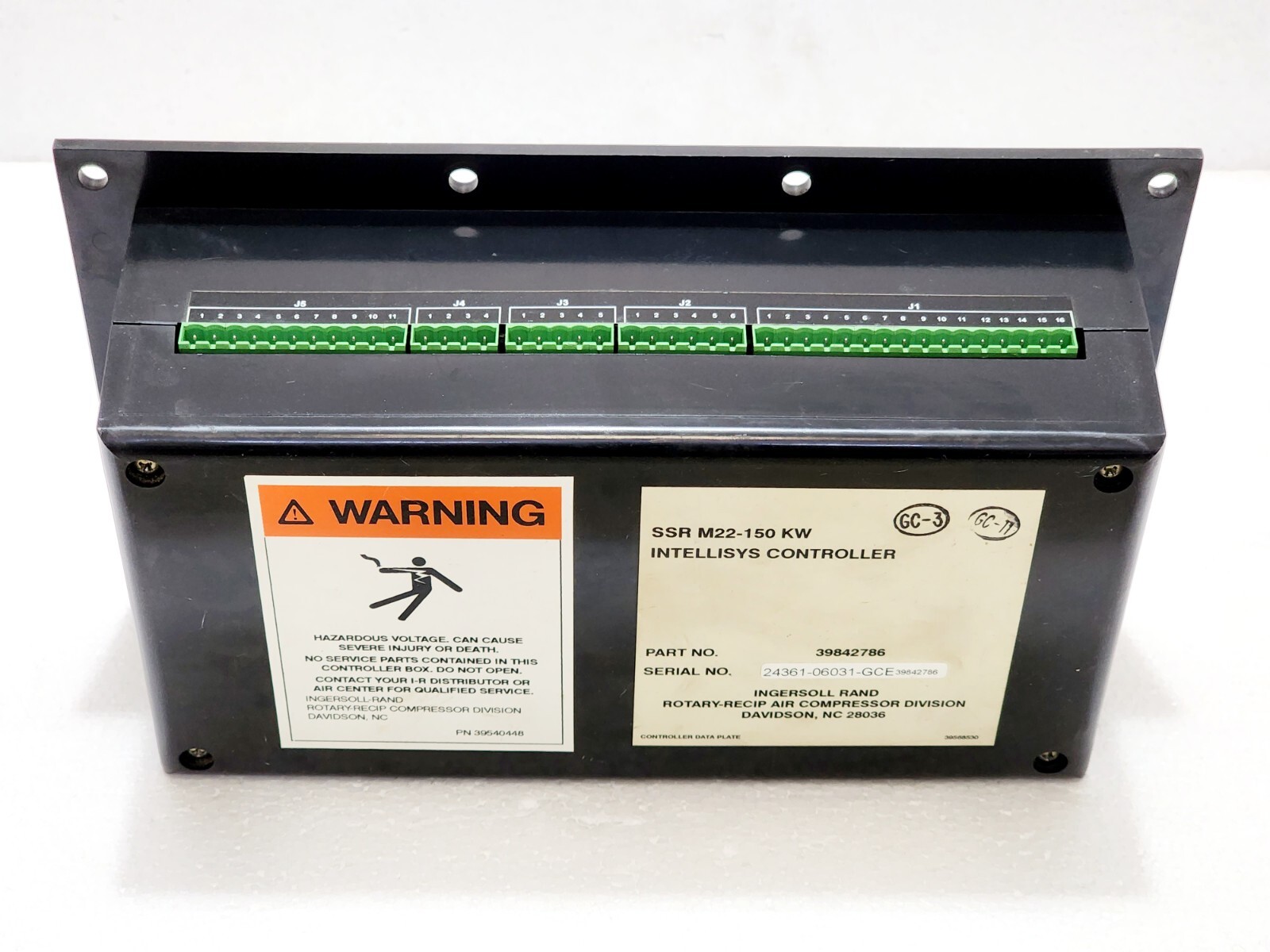 Ingersoll Rand SSR M22 - 150 KW / 39842786 Intellisys Controller for ...