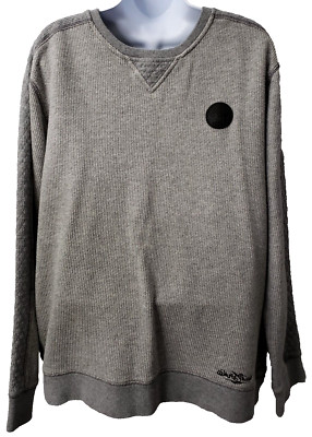 Disney Crew Neck Thermal Pullover L Men Knit Sweater Sweatshirt Gray 28 ...