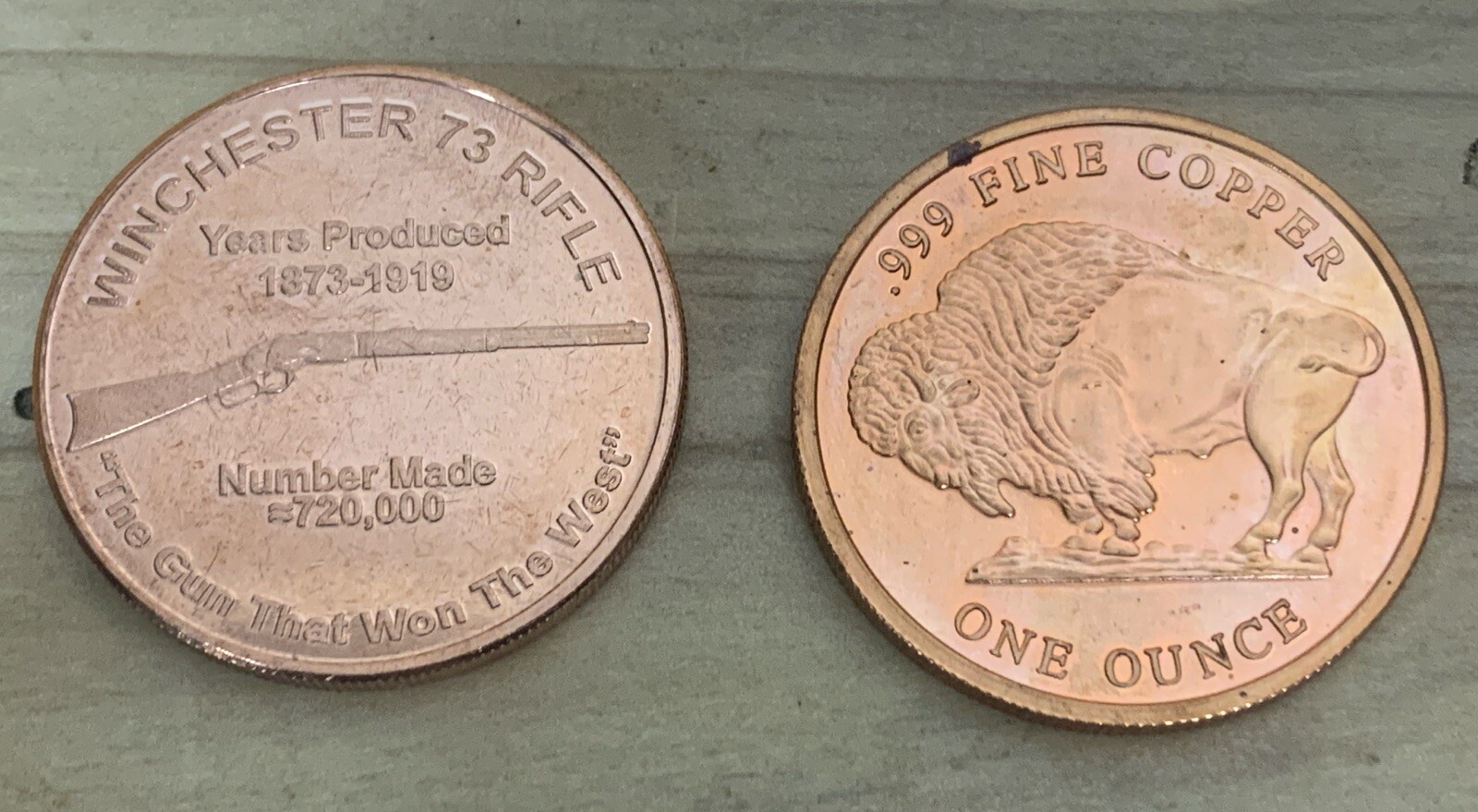 Lot Of 2 Copper 1 Ounce Rounds =A145 | eBay