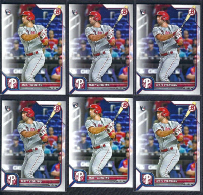 2022 Bowman Matt Vierling Rookie Cards, 6 Excellent Condition MLB ...