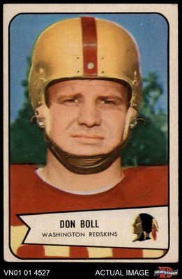 1954 Bowman #89 Don Boll Redskins SHORT-PRINT RC Nebraska 4 - VG/EX | eBay