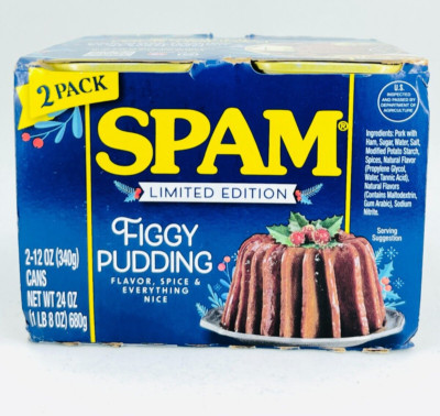 SPAM Figgy Pudding - Holiday Limited Edition Flavor 2 PACK *FREE SHIPP ...