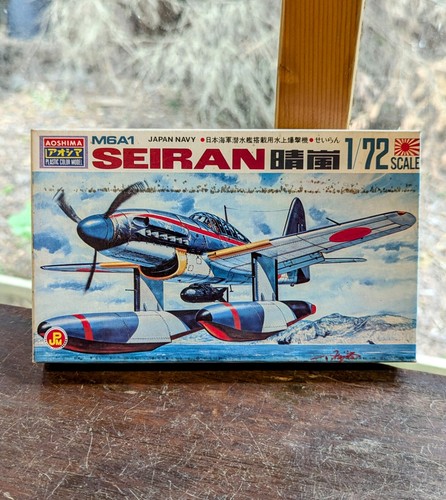 VINTAGE AOSHIMA M6A1 SEIRAN FLOAT PLANE MODEL AIRCRAFT KIT - 1:72, 1969 ...