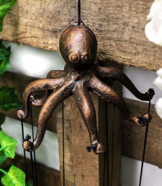Aluminum Coastal Sea Giant Octopus Kraken Resonant Relaxing Wind Chime ...