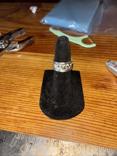 Size 4 Silver Plated Intricate Band Ring | eBay