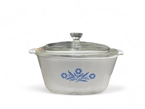 EXTREMELY RARE Vintage Pyrex Corning Wear Blue Cornflower Corningwear ...