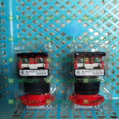 New Fuji Electric AR22V2R-02R Switch Emergency Stop N.C. DPST Mushroom ...