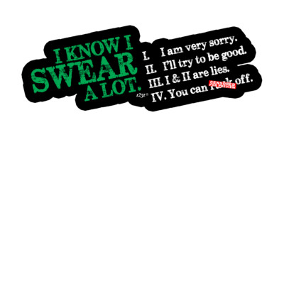 2 x Large Car Stickers - i know swear a lot Decal Bumper Laptop Window ...