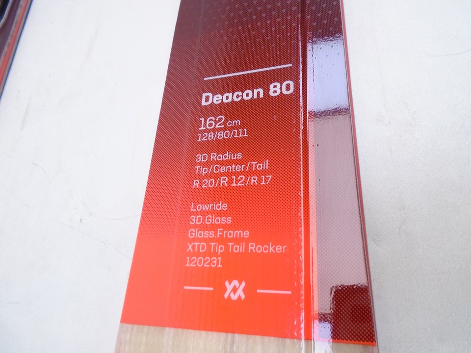 VOLKL 2022 DEACON 80 RED 120231 MEN'S 162 CM FRONTSIDE ALL MOUNTAIN ...