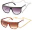 Black Snooki Sunglasses Long Chain Women GaGa Glasses Jersey Shore ...