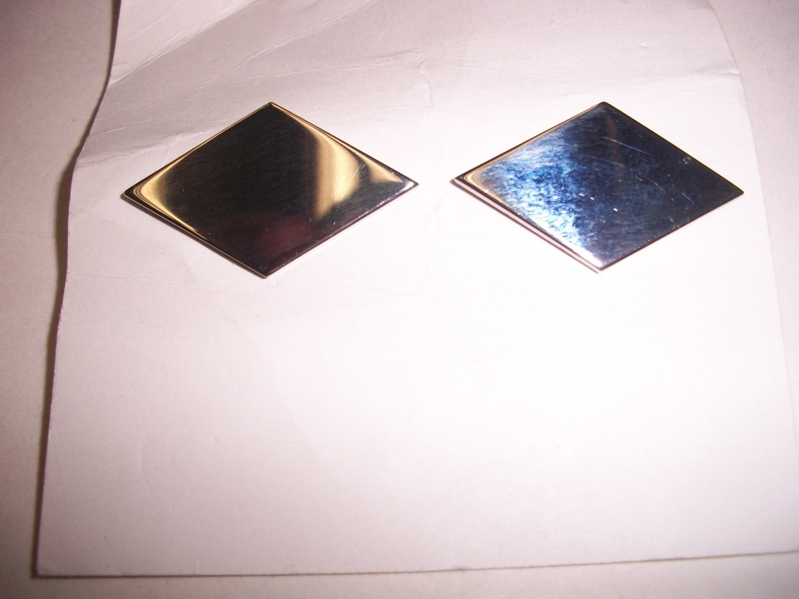 ROTC INSIGINIA RANK ROTC DIAMOND ARMY PINS ONE PAIR SILVER COLOR | eBay