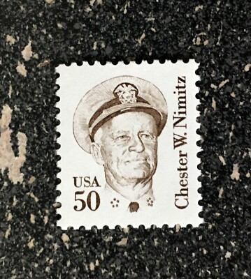 USA1985 #1869 50c Chester W Nimitz Single Stamp - Great Americans Mint ...