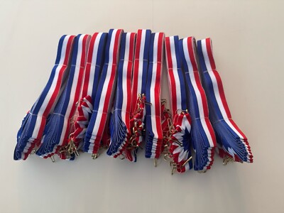 100pcs Award Neck Striped Ribbons With Medal Clip Lanyards | eBay