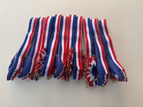 100pcs Award Neck Striped Ribbons With Medal Clip Lanyards | eBay
