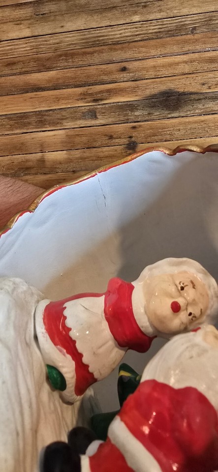 Gorgeous NOWELL’S MOLDS 1981 Ceramic Christmas Ornamet LARGE Santa ...