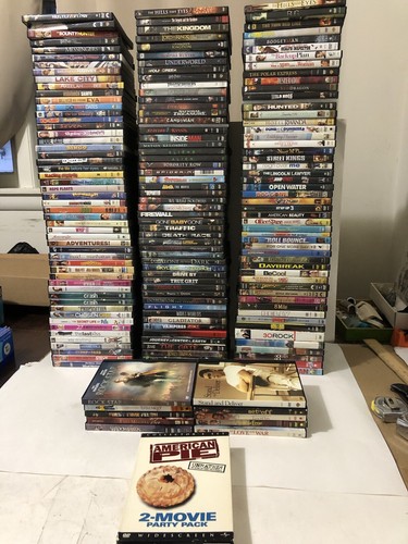 Lot of 170 Pre owned DVDs Movies. Mix Of Horror, Comedy, Family and ...