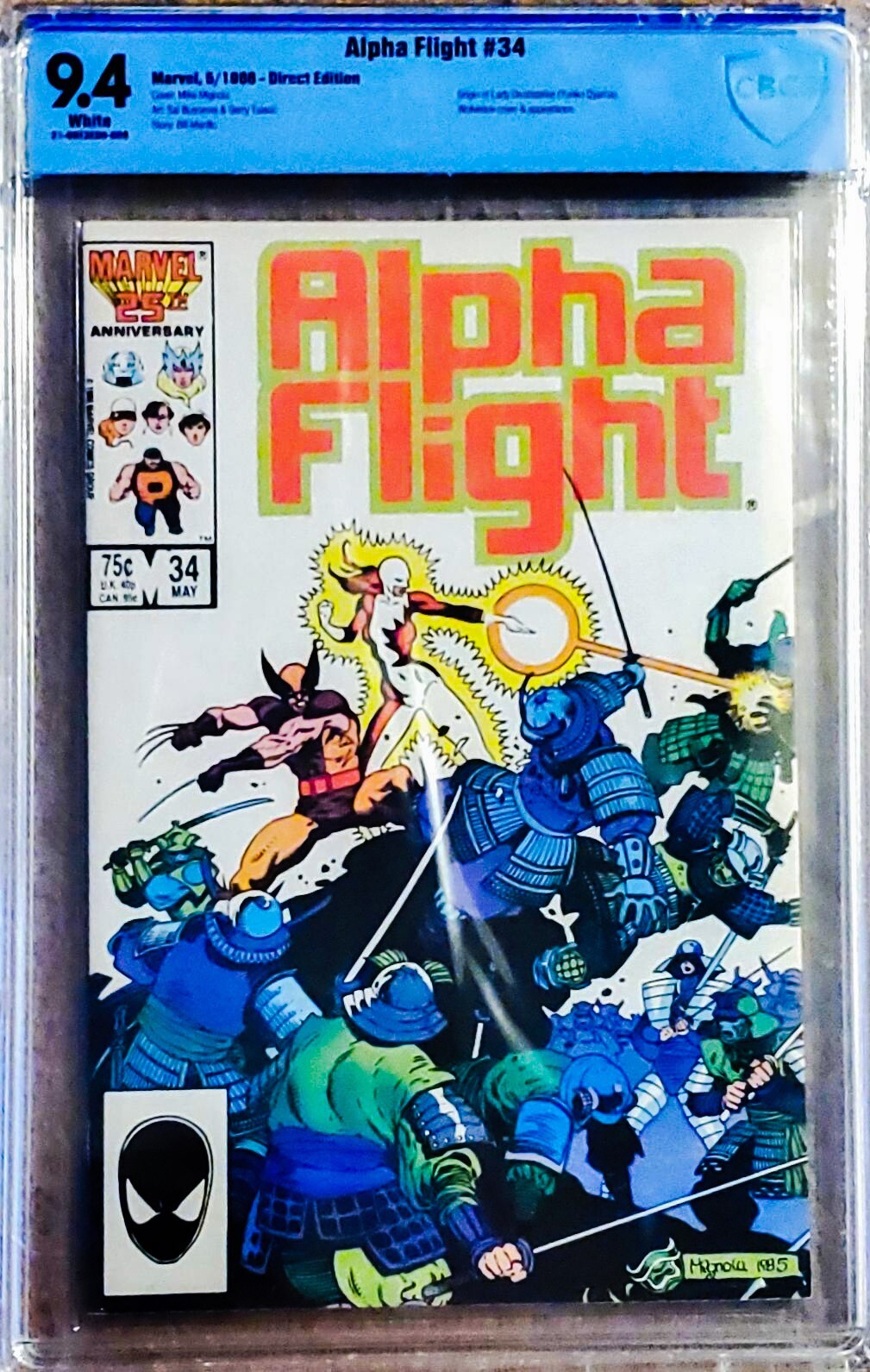 ALPHA FLIGHT #34 CBCS 9.4 MIKE MIGNOLA COVER Origin Of Lady Deathstrike | eBay