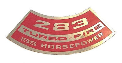 Chevrolet 283 Turbo-Fire 195 HP Air Cleaner Decal | eBay