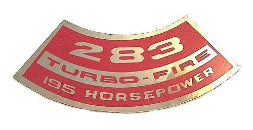 Chevrolet 283 Turbo-Fire 195 HP Air Cleaner Decal | eBay