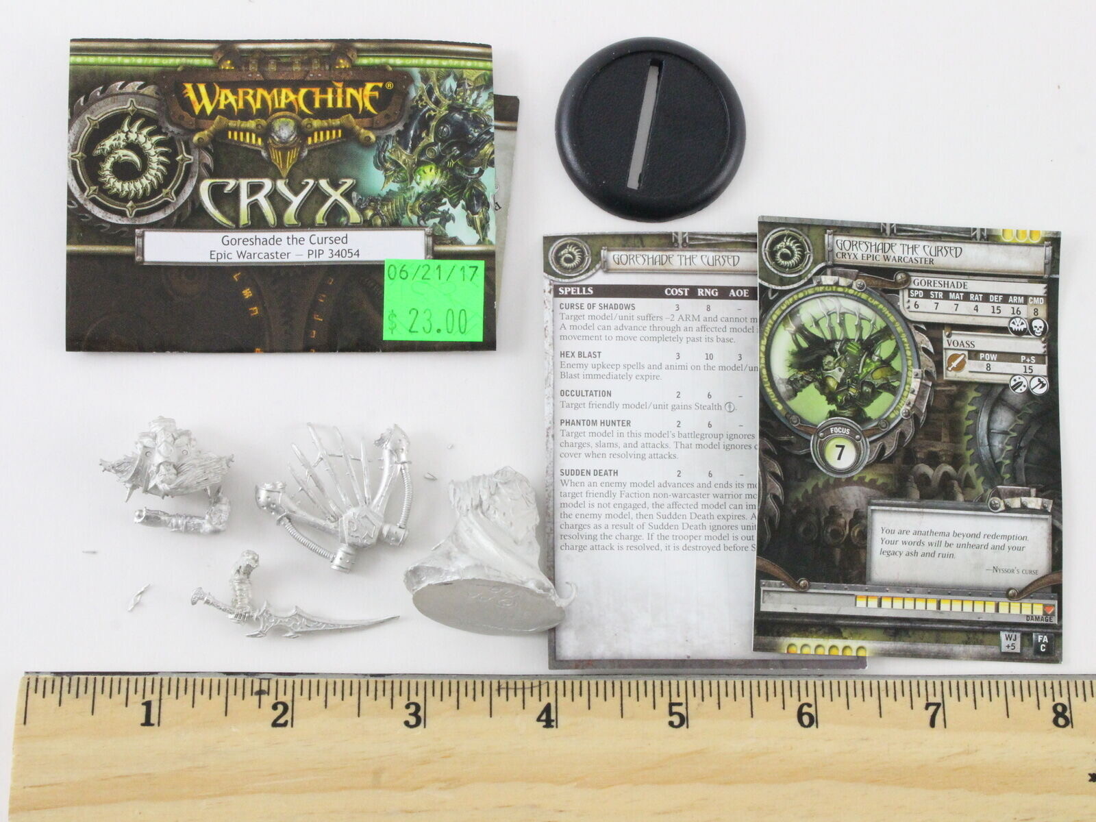 Warmachine Cryx Goreshade The Cursed Epic Warcaster PIP34054 Privateer ...