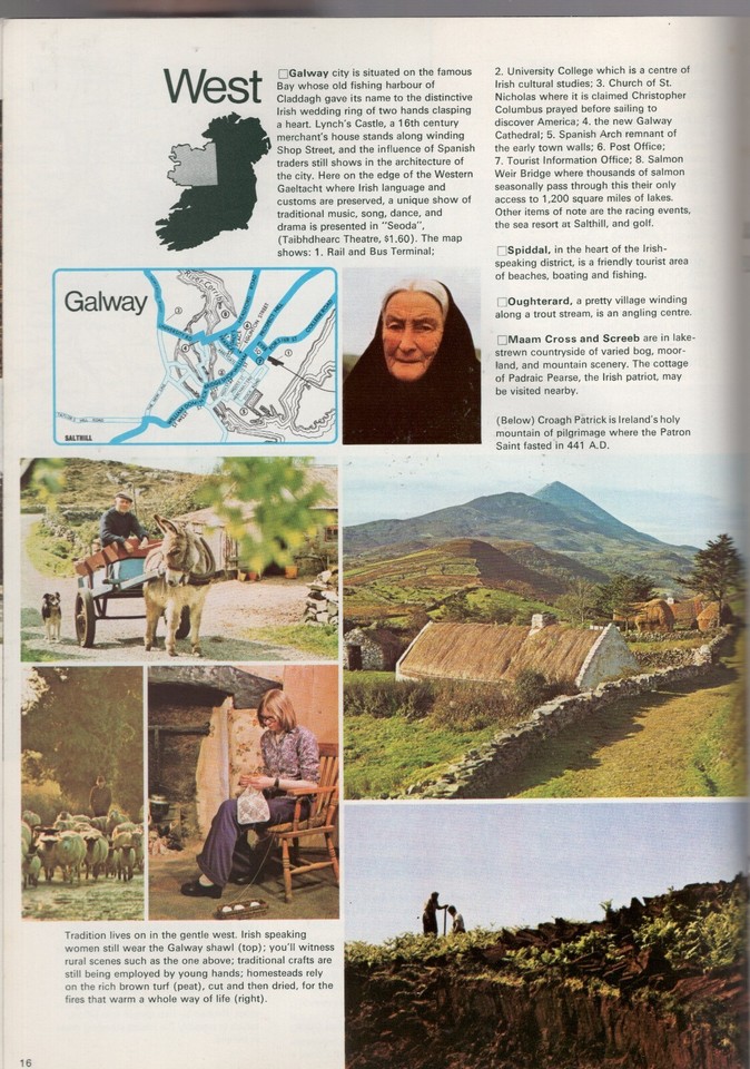 Vintage Travel Brochure Ireland Irish Tourist Board 1974 Booklet | eBay