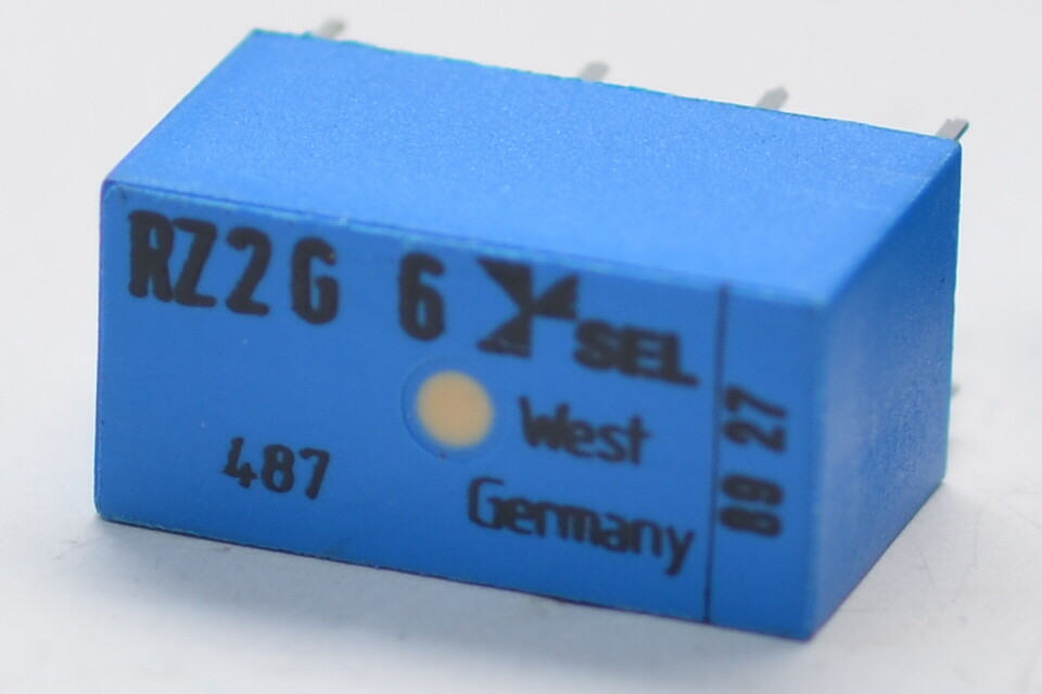 Miniatur-Relais ITT SEL Typ RZ2 G6, 6 VDC / 5 A / 2x UM, Print-Relay ...