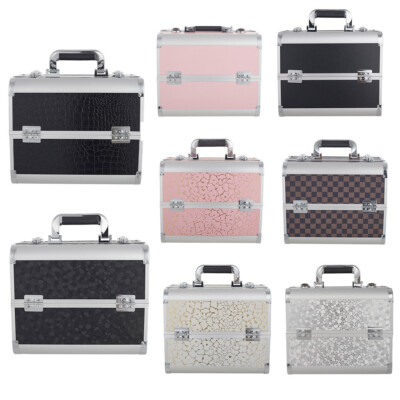 Professional Lockable Makeup Case Aluminium Cosmetic Vanity Box Beauty ...