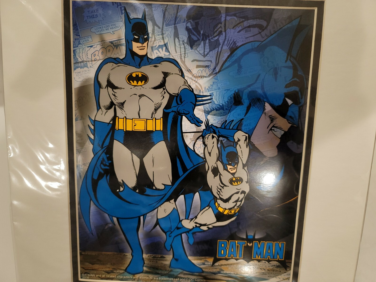 USPS DC COMICS Batman Stamp Art Matted 16" x 12" framed Poster ...
