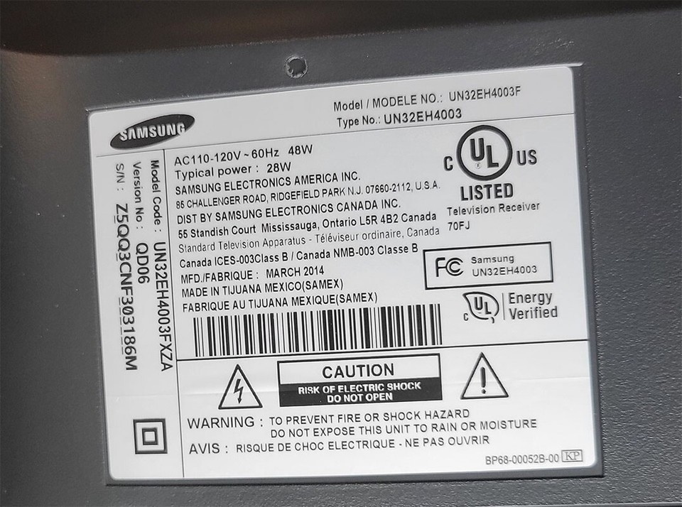 Samsung UN32EH4003 32" 720p 60Hz LED TV TESTED WORKS 770332089522| eBay