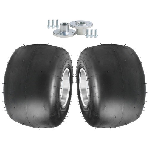 2Pcs 5" Race Go Kart Rear Wheel Rim 11x7.10-5 Slick Tyre+23T Axle Hubs ...