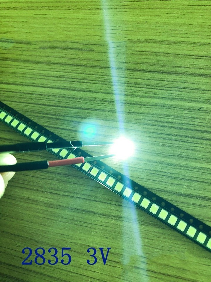 FOR 100PCS LED Backlight 3528 2835 1W 3V Cool white LCD Backlight TV ...