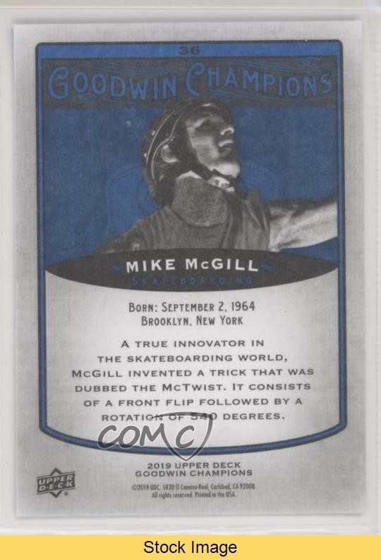 2019 Upper Deck Goodwin Champions Royal Blue Mike McGill #36 READ t4m ...