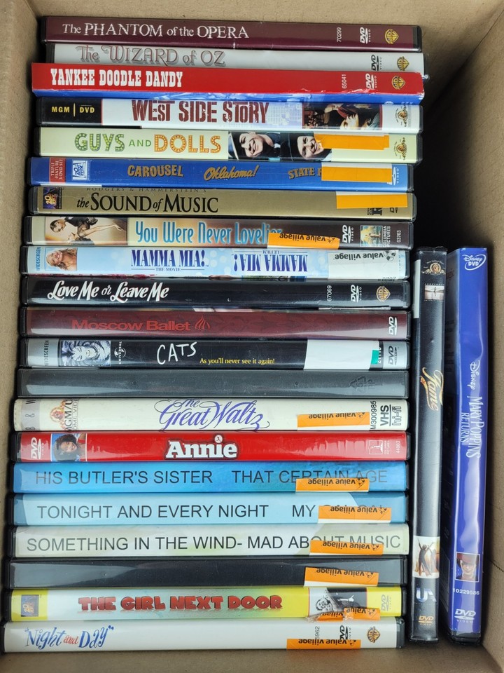 Lot 20+ Musical DVDs Movie Theatre Musicals Broadway Performance Cirque ...