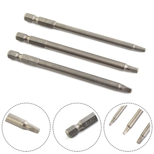 3 Pcs/Set 100mm SQ1-SQ3 Square Head Electric Screwdriver Head Screw ...