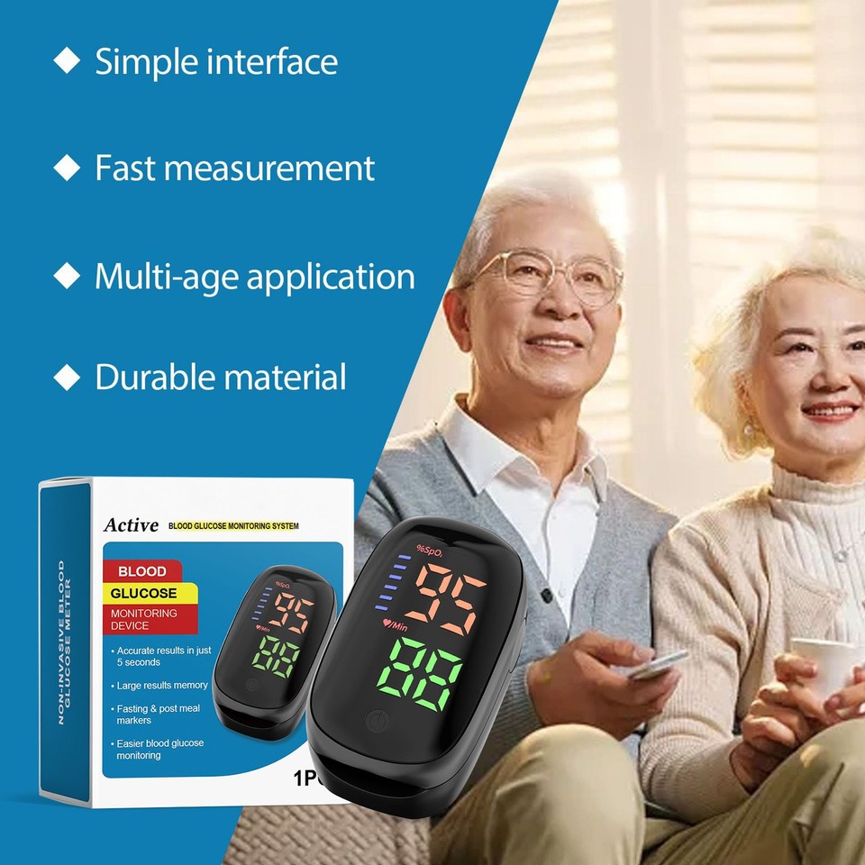 Non Invasive For Oxygen Meter-Glucose Monitor Pulse Oximeter Fingertip ...