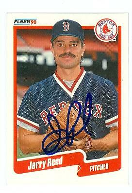 Jerry Reed autographed baseball card (Boston Red Sox) 1990 Fleer #U-76 ...