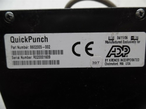 Kronos Touch ID Bio-Metric Reader 8602005-001 | eBay